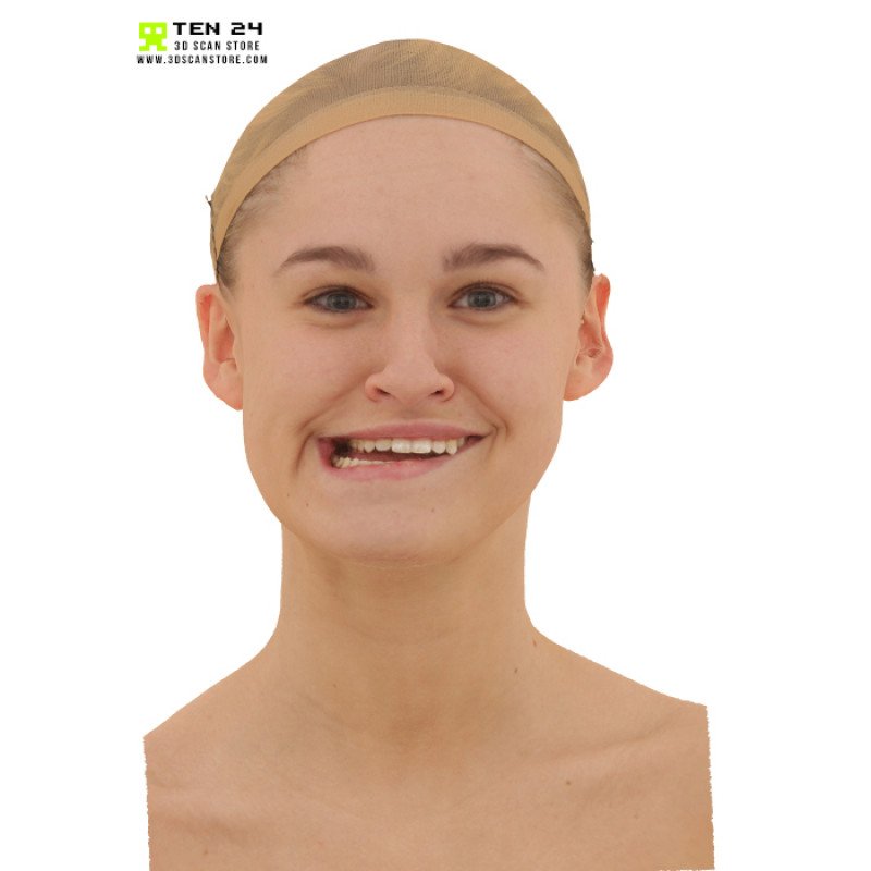 Female 01 Raw Facial Expressions 3d models | 3dscanstore.com